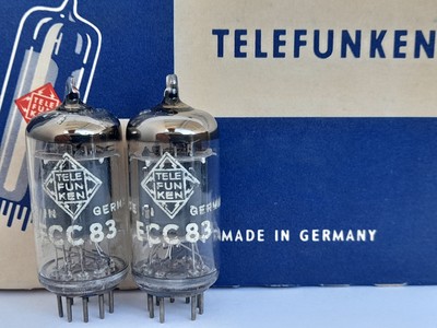 2x ECC83 / 12AX7 TELEFUNKEN tubes - RIBBED plates - ECC83 - 1960 | eBay