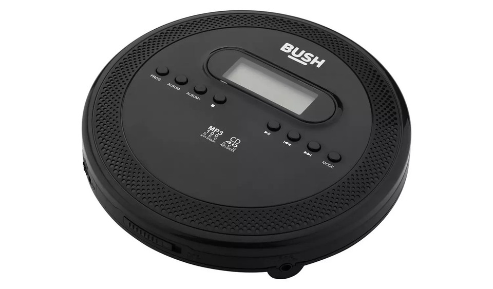 Bush MP3 CD Player Playback Bush Portable Jog Proof PCD320B Black ...