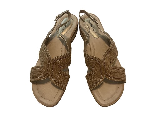 David Tate Terrific Womens Slingback Sandals Leather Comfort 1 1/4 Heel ...