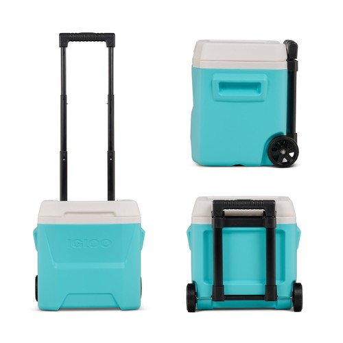 16 QT Laguna Hard Sided Ice Chest Cooler with Wheels, Aqua Blue | eBay