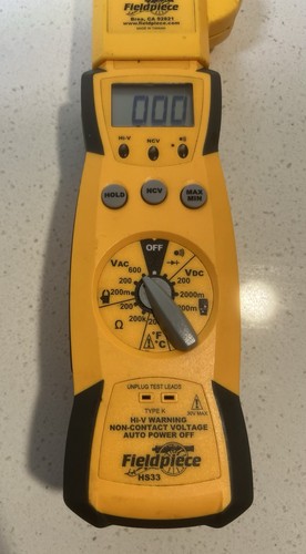 Fieldpiece HS33 HVAC Stick Multimeter W/ ACH4 Clamp No Leads (SS2139361 ...