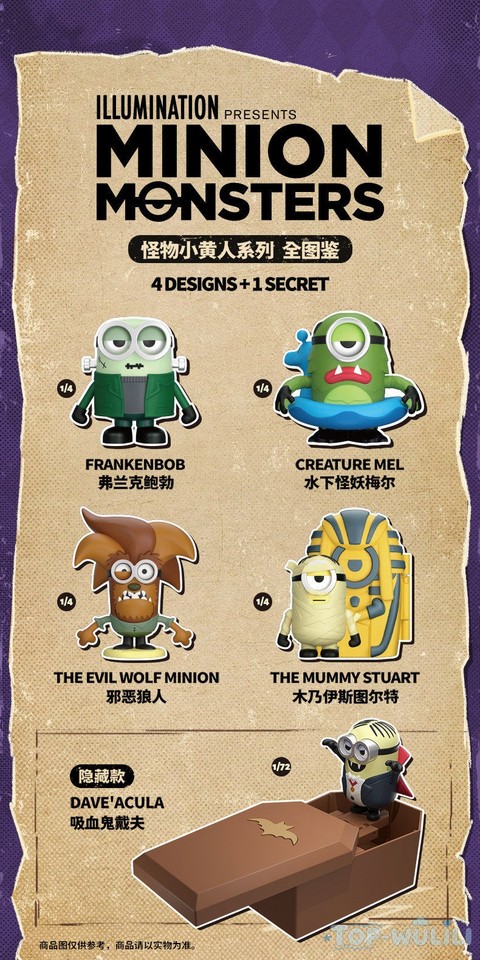 52TOYS HOT Monster Minion Series Wind-Up Movable Blind Box Collectible ...