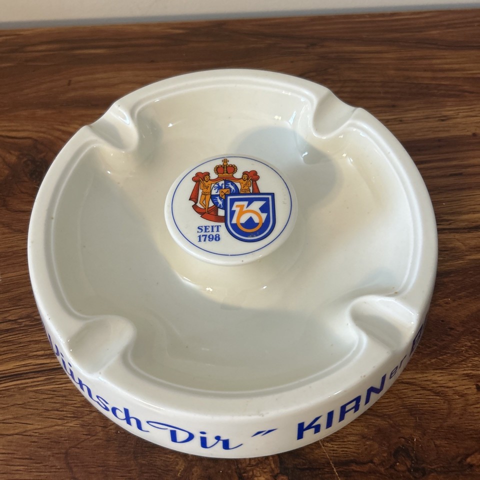 Vintage Kirner German Beer “Wunsch Dir” Cigar Ashtray Porcelain Bavaria ...