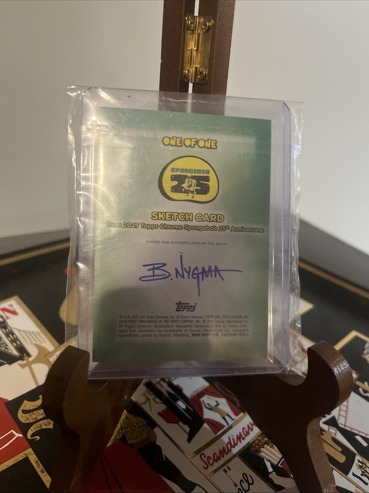 SpongeBob Sketch Card 1/1 “Big Pink Loser” B. Nygma | eBay