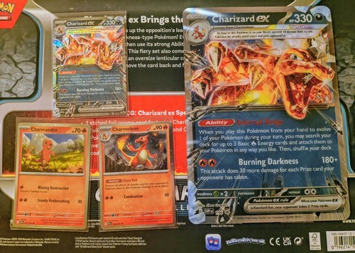 Charizard ex Jumbo Lenticular, Charizard ex SVP 196, Cosmo Charmander ...