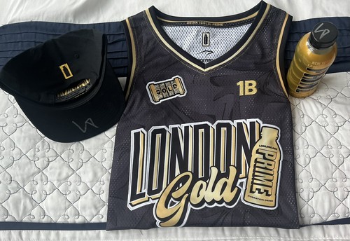1 Signed Gold Prime Bottle, 1 Signed Prime Hat London Prime Jersey By ...