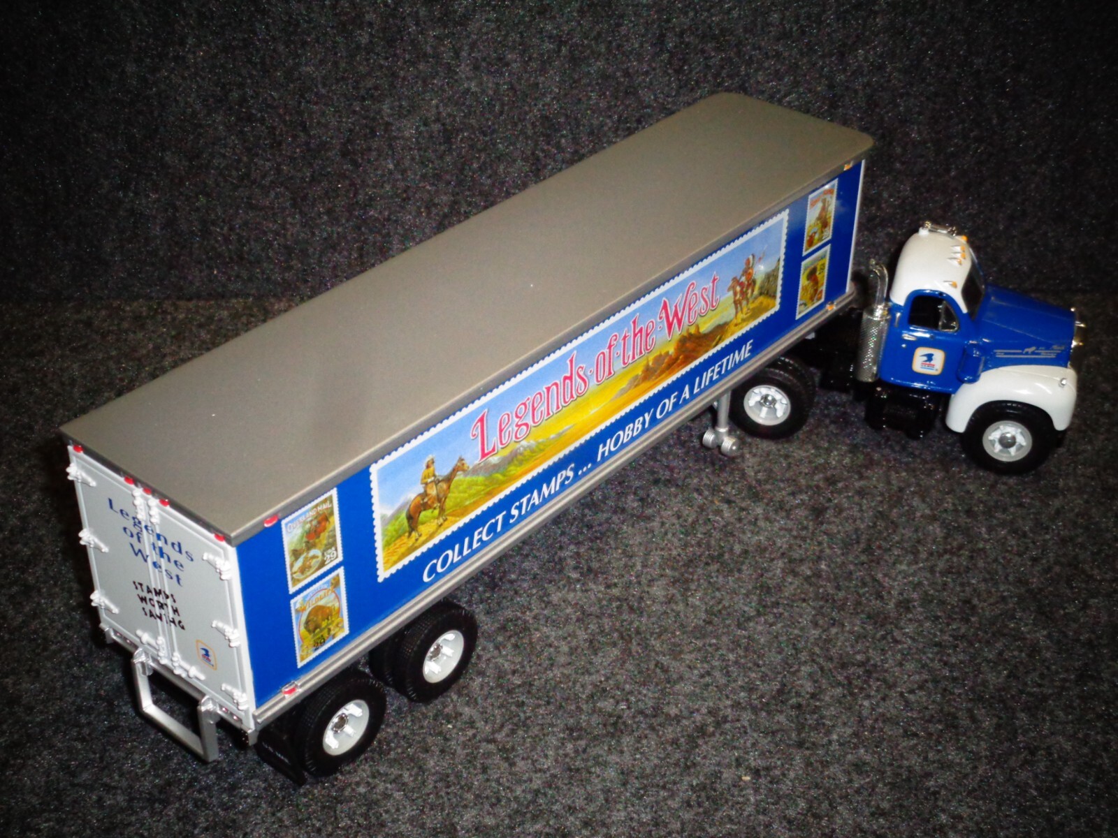 US MAIL 1ST GEAR 1960 MACK B-61 TRACTOR TRAILER POSTAL TRUCK 19-2968 ...