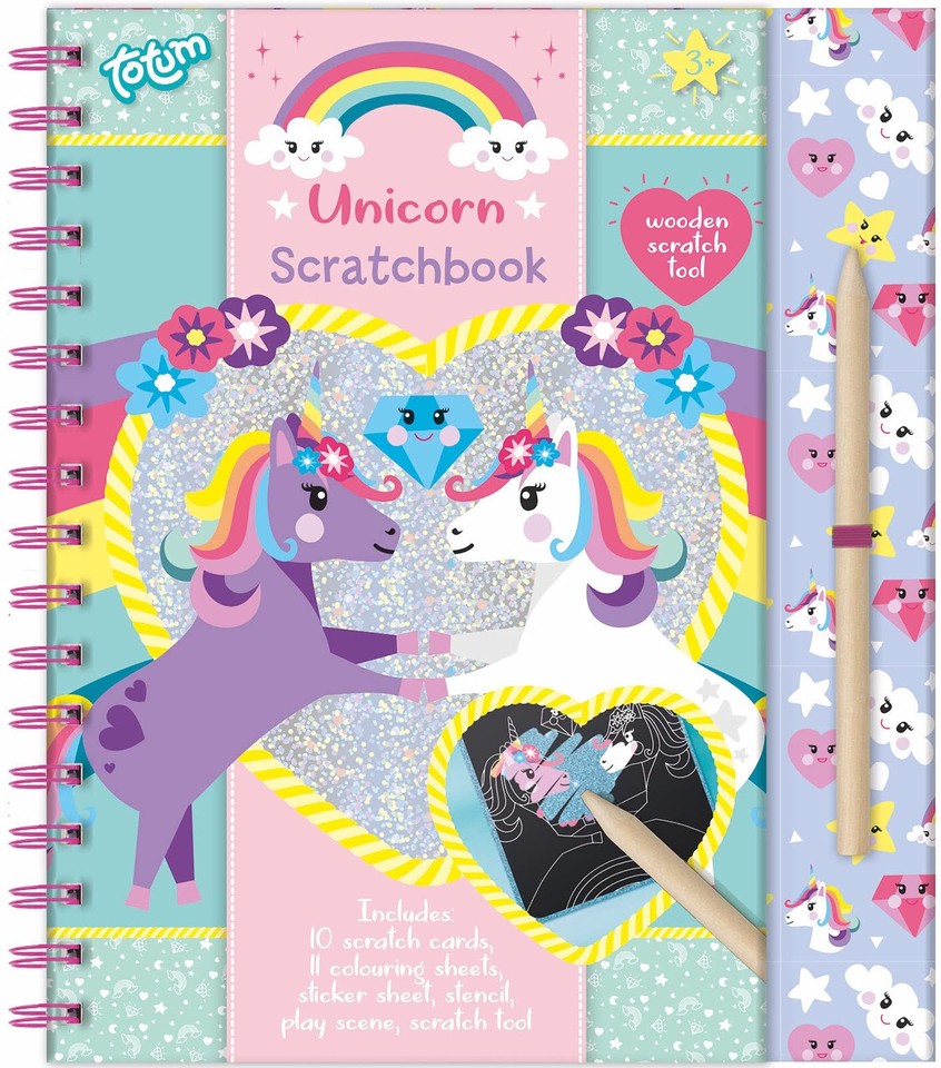 TM Essentials Unicorn Scratch Book: Scratching Book & Colouring Book ...