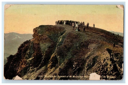 c1910's Tourist On Summit Of Mt. McClellan Argentine Central Ry. CO ...