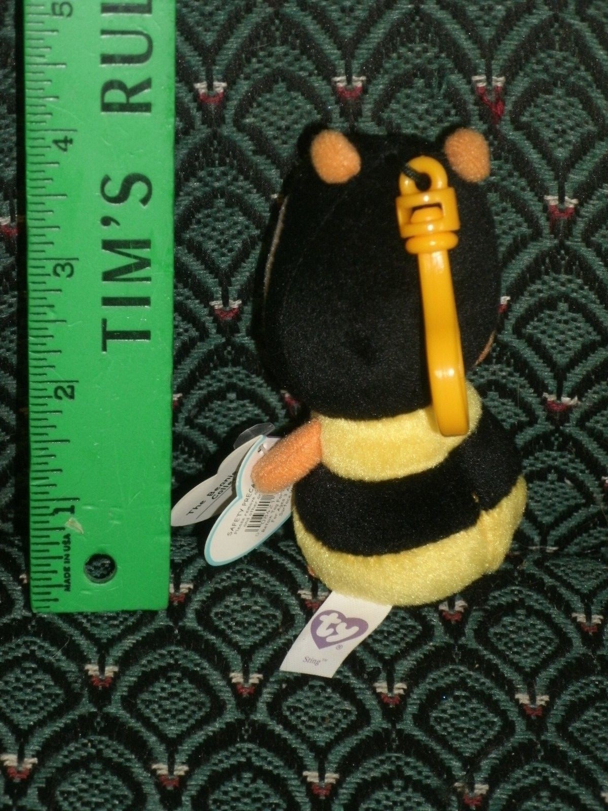 Ty Beanie Boos Sting The Bumble Bee (plastic Key Clip - 3 Inch) MWMT ...