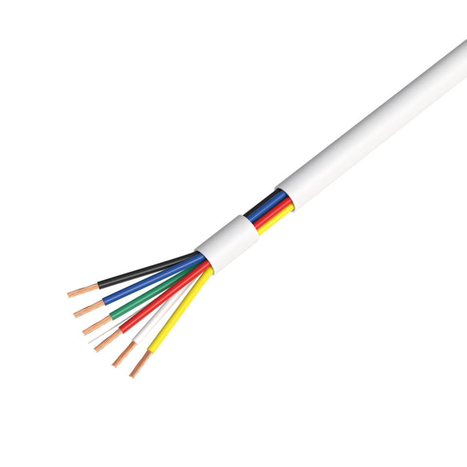 500FT Security Cable 22/6AWG Stranded Unshielded Fire Burglar Alarm ...