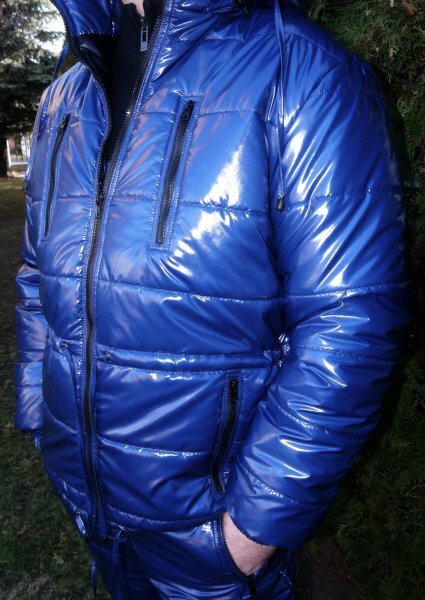 Glanznylon PVC shiny Jacke PK Regenjacke Jacket 9 Farben XS-5XL 15 mm ...