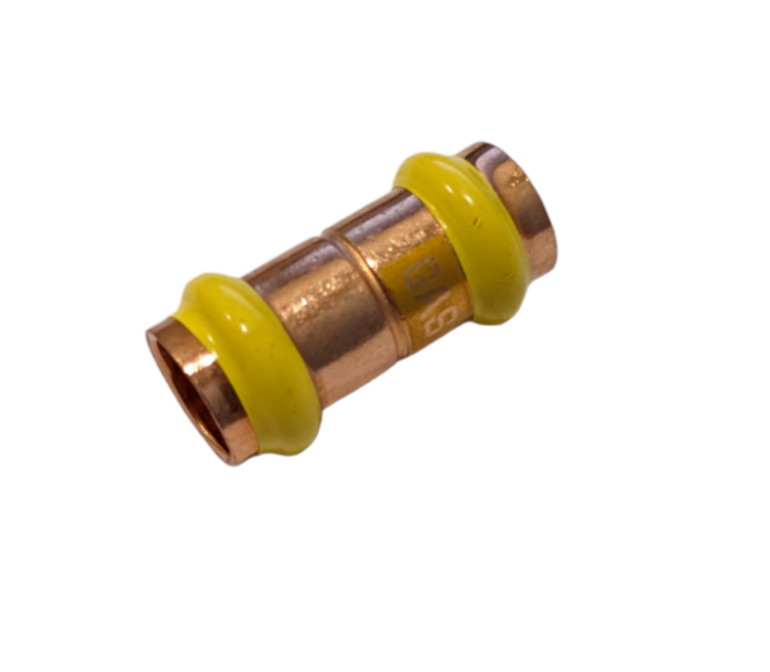 5 x AW 15mm ½" Gas Copper Press Straight Coupling, fit Kembla BPress ...