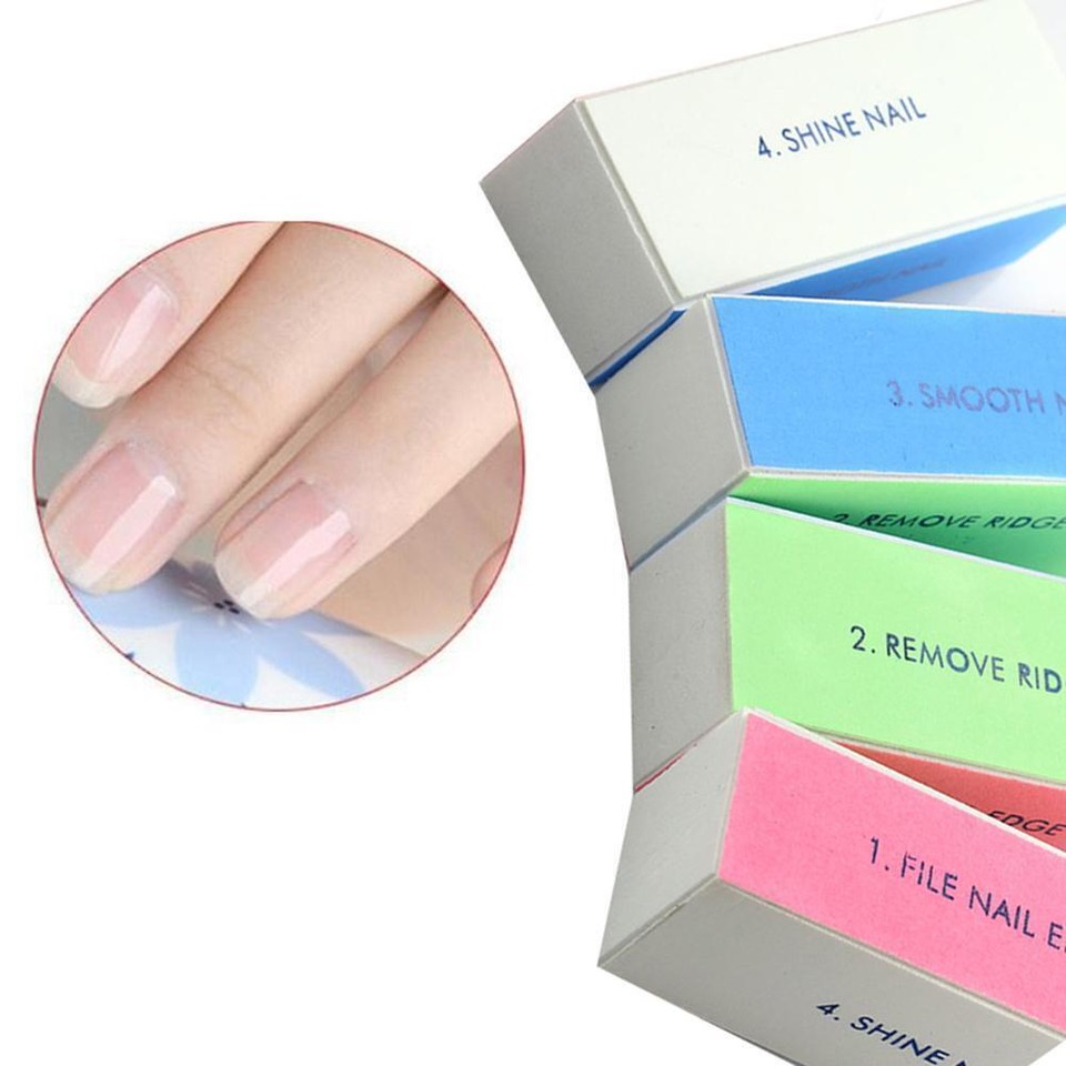 Nail Buffer Block Smooth Polish Shine Remove Ridges in 1 Fine Grit Hot ...