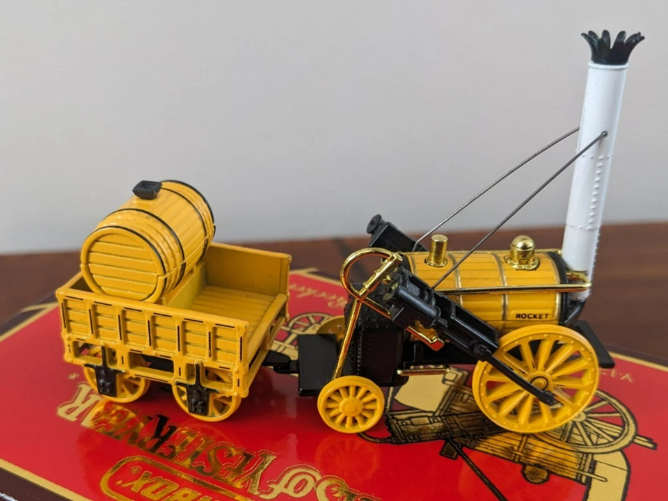 Stephenson's Rocket Steam Train 1829 Old Match Box Model Toy Antique ...