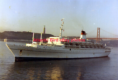 Italian Line - Passenger liner GUGLIELMO MARCONI - Rare photo at Lisbon ...