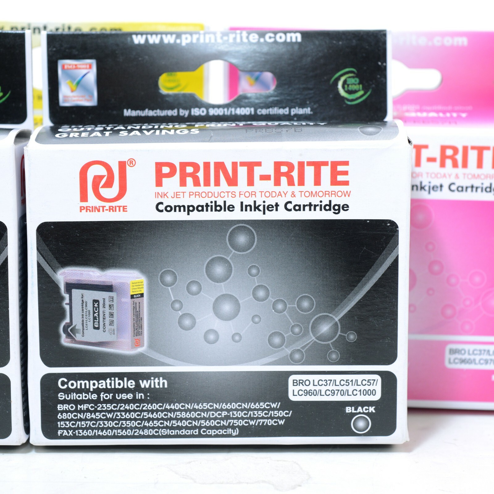 5x Print-Rite Ink Cartridges CMYK for BROTHER LC37 LC57 LC51 LC960 970 ...