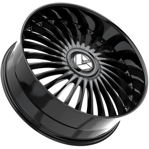 (Set of 4) Azara AZX-103 24x9 5x115/5x120 +32mm Gloss Black Wheels Rims ...