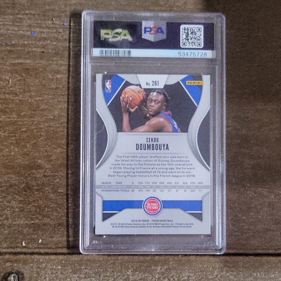 Panini Prizm 2019-20 Sekou Doumbouya Rookie #261 PSA Graded Pistons | eBay
