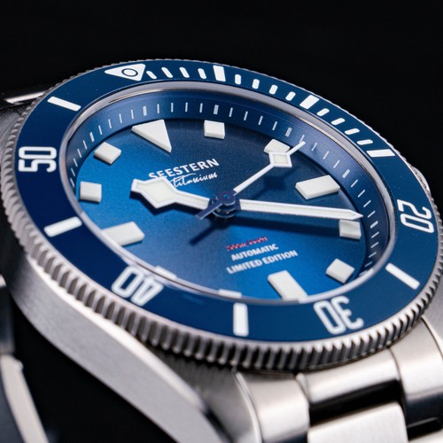 SEESTERN S430.NH38.02 Titaniumn Professional Diver Limited Edition Mens ...