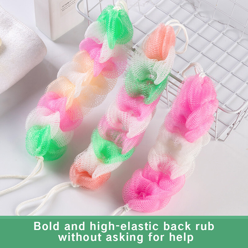 1/ 2 Piece Random Colour Bath Brush Back Scrubber Towel Mesh Body ...
