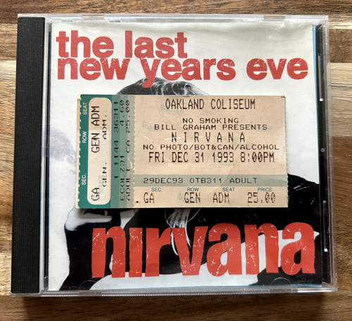 Nirvana: Dec. 31, 1993 CONCERT TICKET STUB At The Oakland Coliseum - w ...
