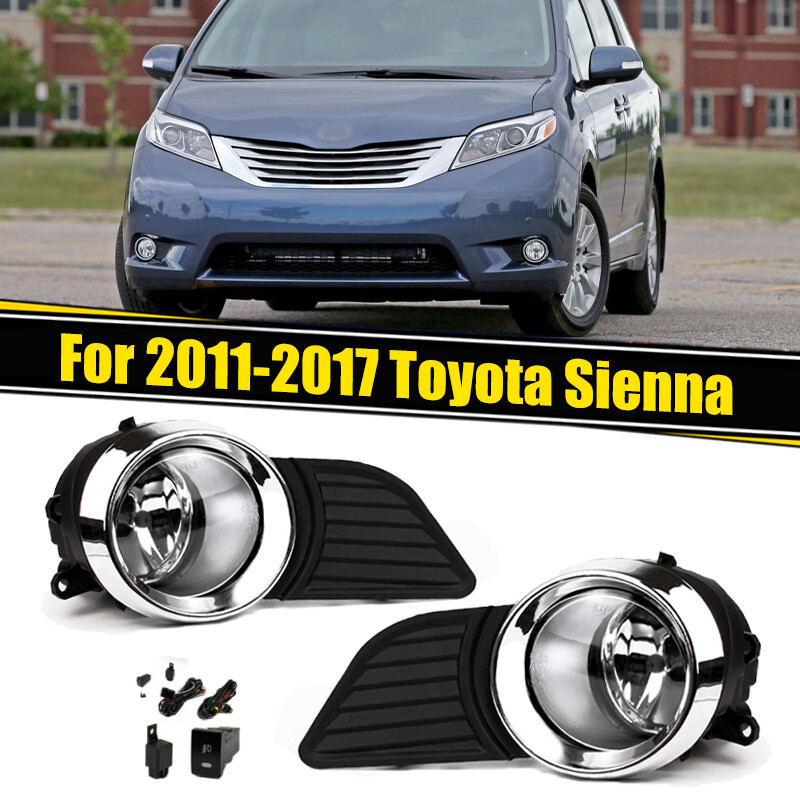 For 2011-2017 Toyota Sienna LE XLE Front Bumper Fog Lights Lamps w ...
