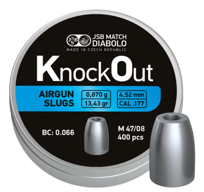 JSB Knock Out Slugs .177 / .22 / .25 Hollow Point Heavy Slug PCP Air ...