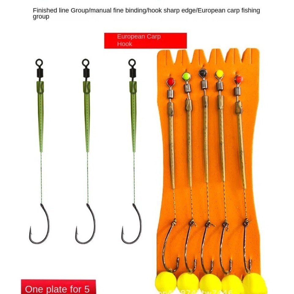 5pcs Pesca Fishing Hair Rigs hook Carp Rigs fishing lure Fishing Tackle ...