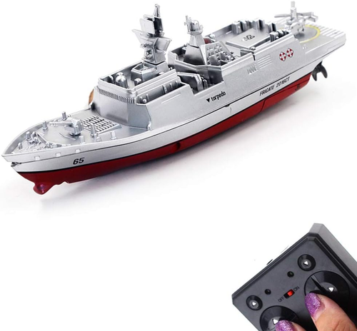 Military RC Naval Ship Vessel Model Remote Control Boat Toy Speedboat ...