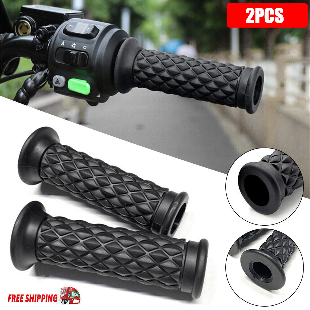 Motorcycle Rubber Gel Hand Grips For 7/8in 22mm Handlebar Sports Bike ...