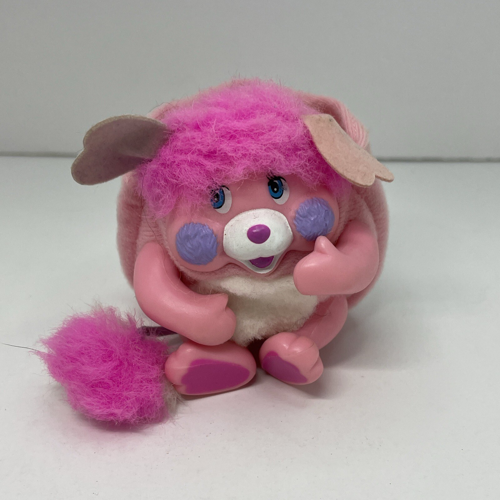 VTG 1986 Mattel Pocket Popples Pink with White Belly PARTY Popple 3 ...