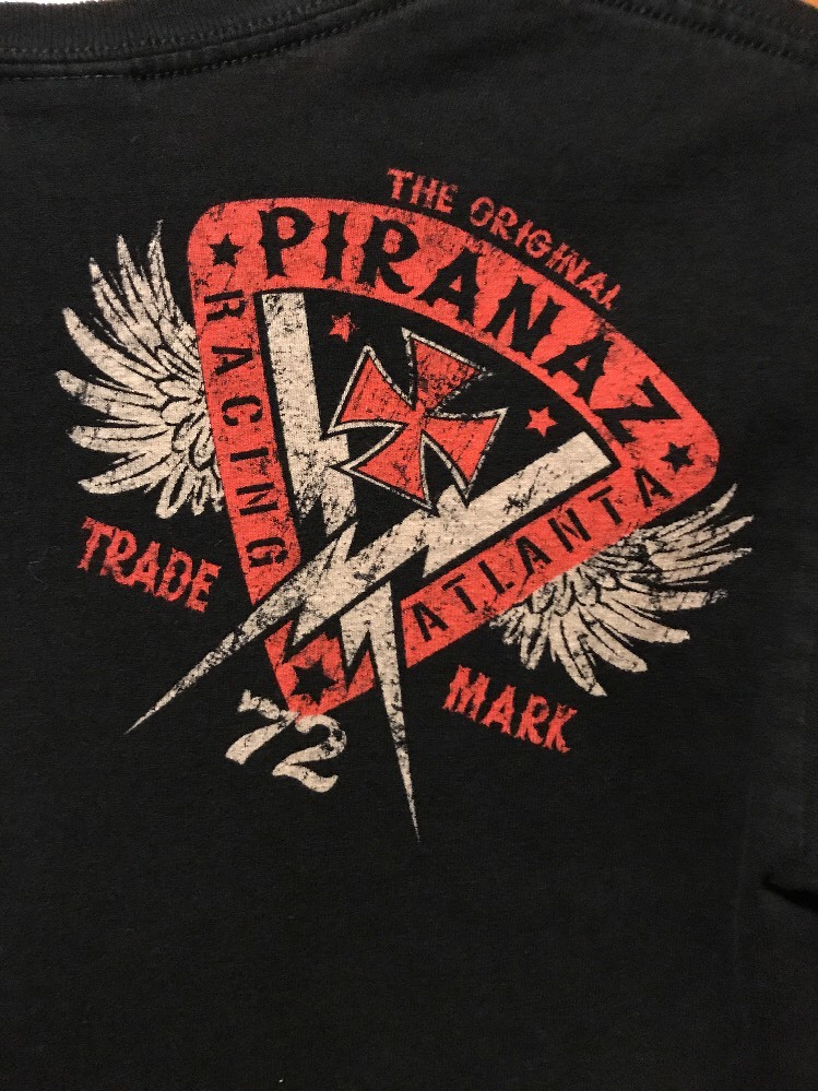 PIRANA Z Racing NHRA ~ Men's Small ~ Clown Psycho Since 72 ~ 2 Sided T ...