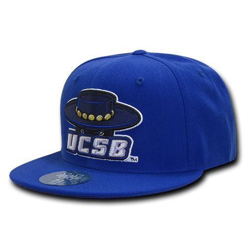 Blue UC Santa Barbara Gauchos UCSB NCAA Fitted Flat Bill Baseball Cap ...