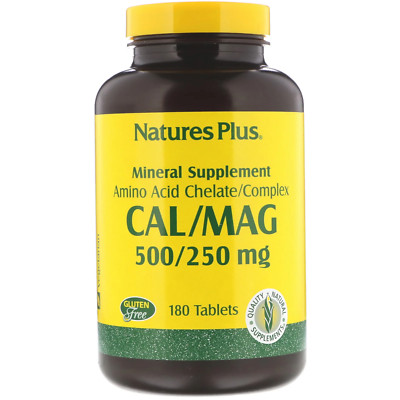 Nature's Plus, Cal/Mag, 500/250 mg, 180 Tablets | eBay