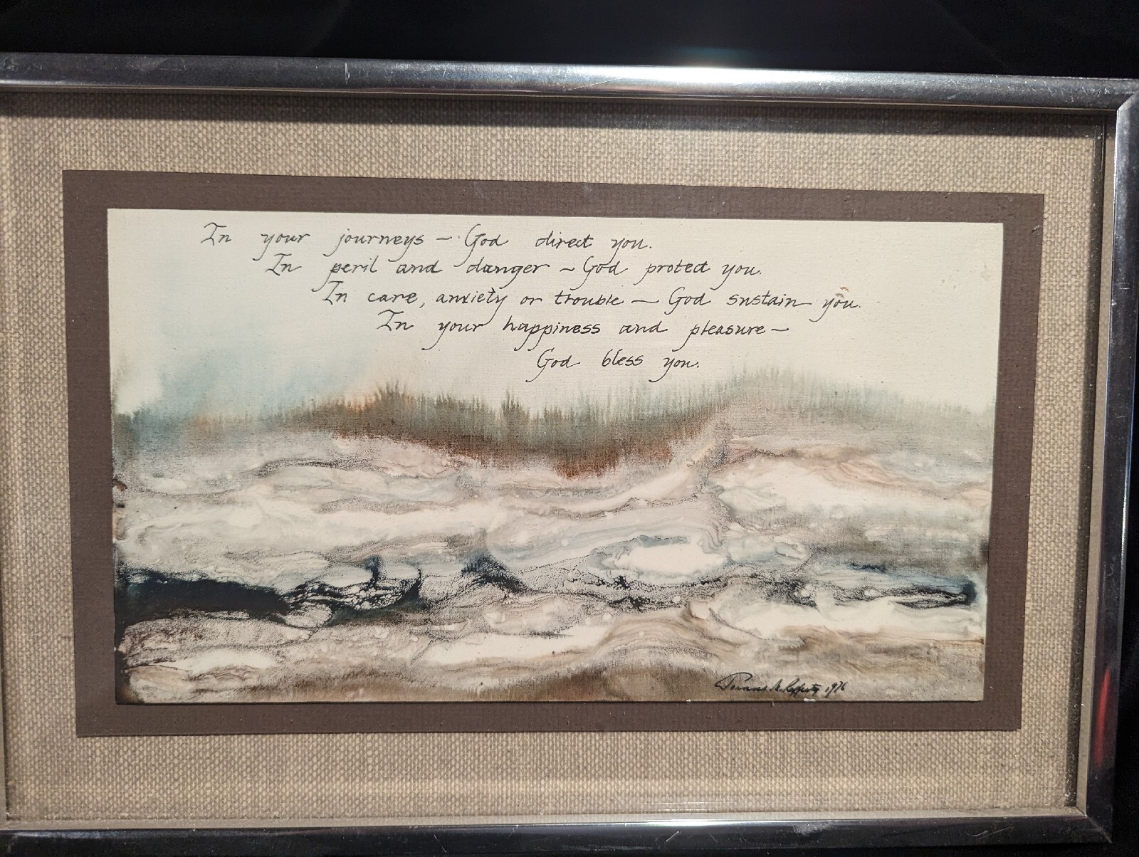 FRAMED JOANNE MILLER RAFFERTY PAINTING ART SMALL EARLY 1976. LISTED ...