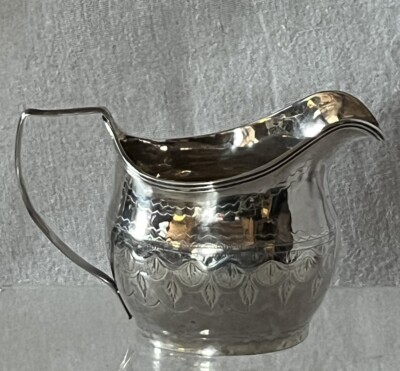 Georgian English Sterling Bright Cut Work Creamer London 1807 Monogram ...