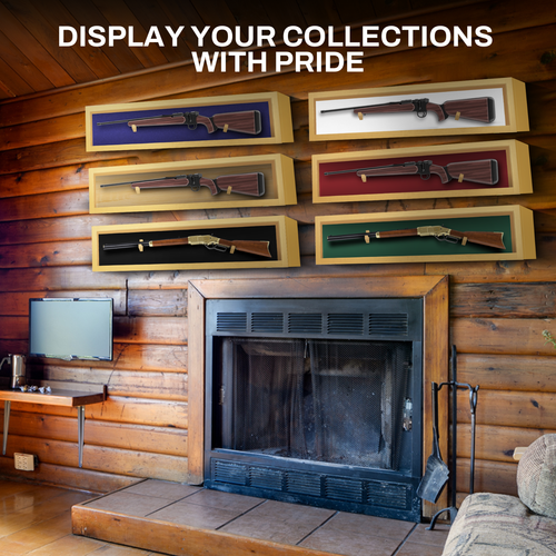 Single Rifle Gun Cabinet Display Case Wall Rack Replica Airsoft Civil ...