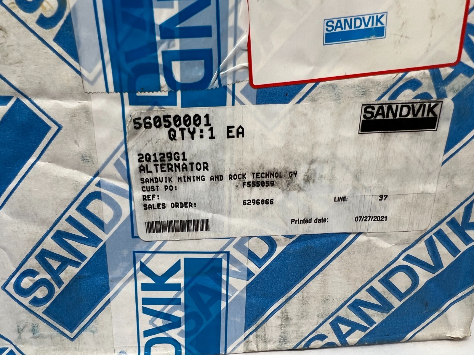 New Sandvik Alternator 56050001 / Bosh 0124655507 Fast Free Shipping ...