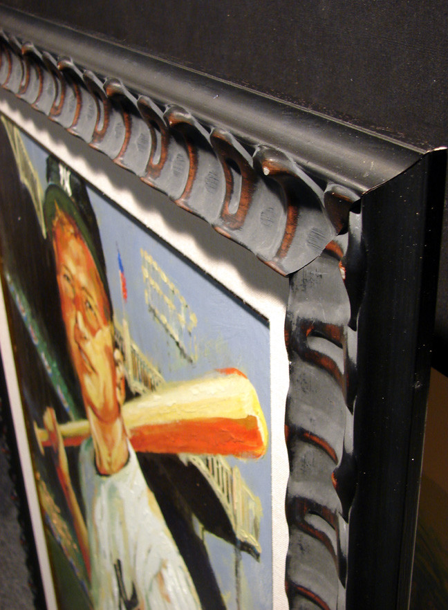 Malcolm Farley MICKEY MANTLE TRIPLE CROWN SIGNED Gallery Fraemd Art OBO ...