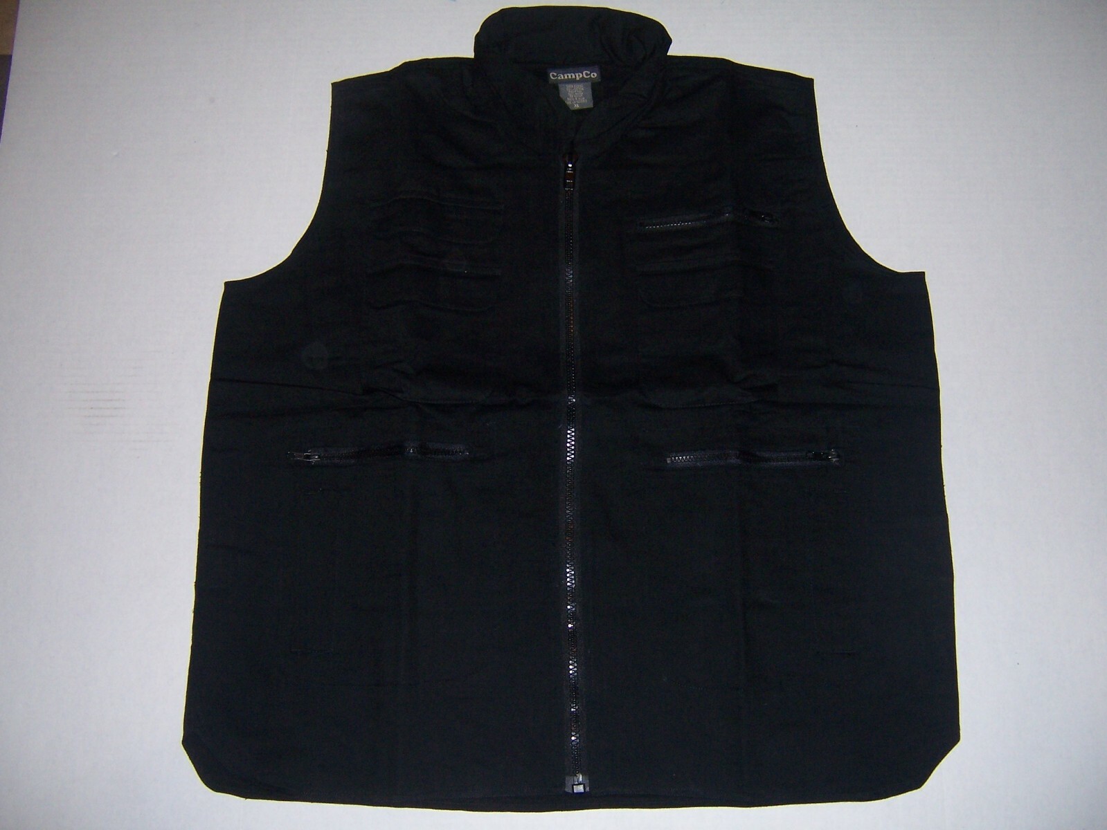 MEN'S 9 POCKET BLACK RANGER VEST HUNTER'S SHOOTER'S JACKET W/HOOD SM ...