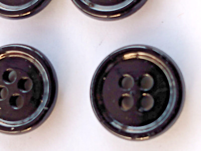 7 VINTAGE 4 HOLE BUTTONS 5/ 8 CLASSIC JACKET BLACK BL23 | eBay