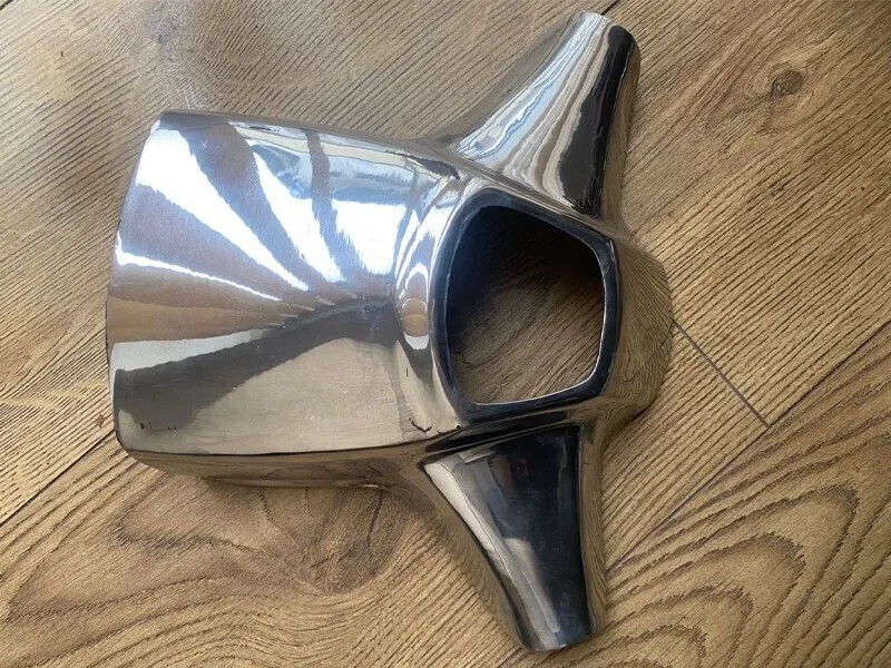 LAMBRETTA GP DL POLISHED HEADSET TOP INDIAN TYPE SIL TOP QUALITY SHINY ...