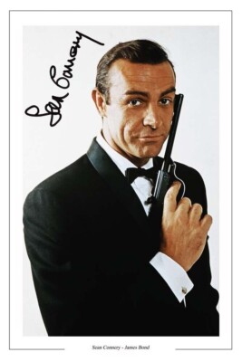 JAMES BOND SIGNED PHOTO SEAN CONNERY AUTOGRAPH SIGNATURE POSTER 8X10 ...
