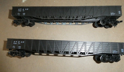 Lot of 2 Vintage HO Scale Roco Black Gondola Cars AT&SF 138279 | eBay