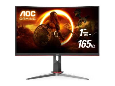 AOC CQ32G2S 32" Curved Frameless Gaming Monitor 2K QHD, 1500R Curved VA ...