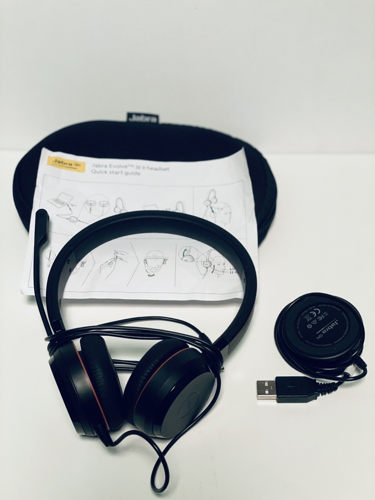 Jabra Evolve 30 II Over the Ear Wired Headset - Black 706487017479 | eBay