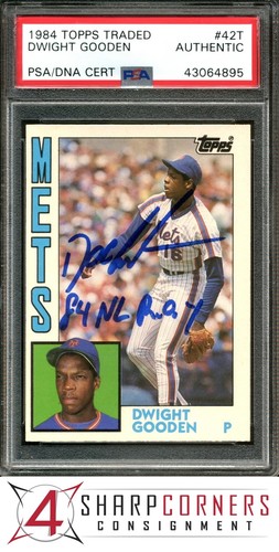 1984 TOPPS TRADED #42T DWIGHT GOODEN RC PSA AUTHENTIC DNA AUTO | eBay