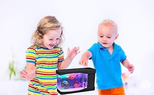 Artificial Mini Aquarium A Sensory Multi Colored LED Swimming Fish Tank ...