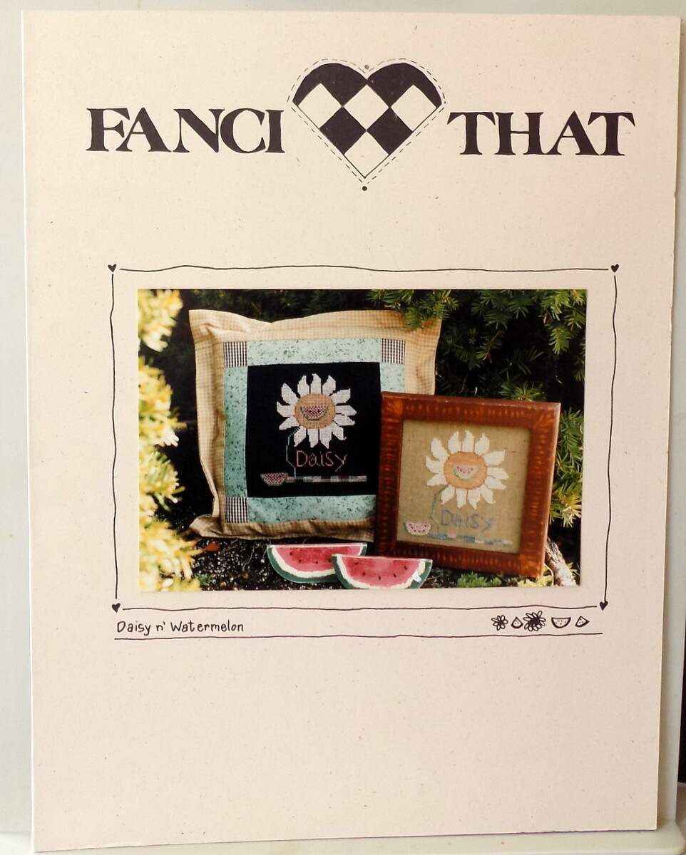 Fanci That Daisy n' Watermelon Counted Cross Stitch Pattern | eBay